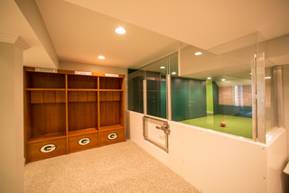 Sports Themed Finished Basement - Modern - Basement - Philadelphia - by ...