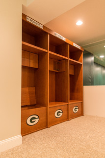 Sports Themed Finished Basement - Modern - Basement - Philadelphia - by ...