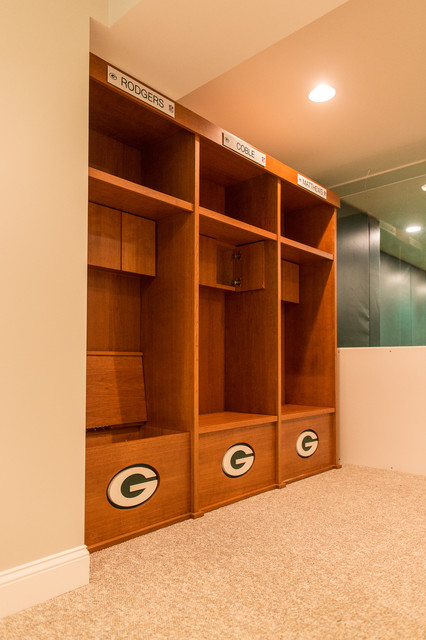 Sports Themed Finished Basement - Modern - Basement - Philadelphia - by ...