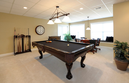 Staging and Redesign-Basement-Before & After - Traditional - Basement ...