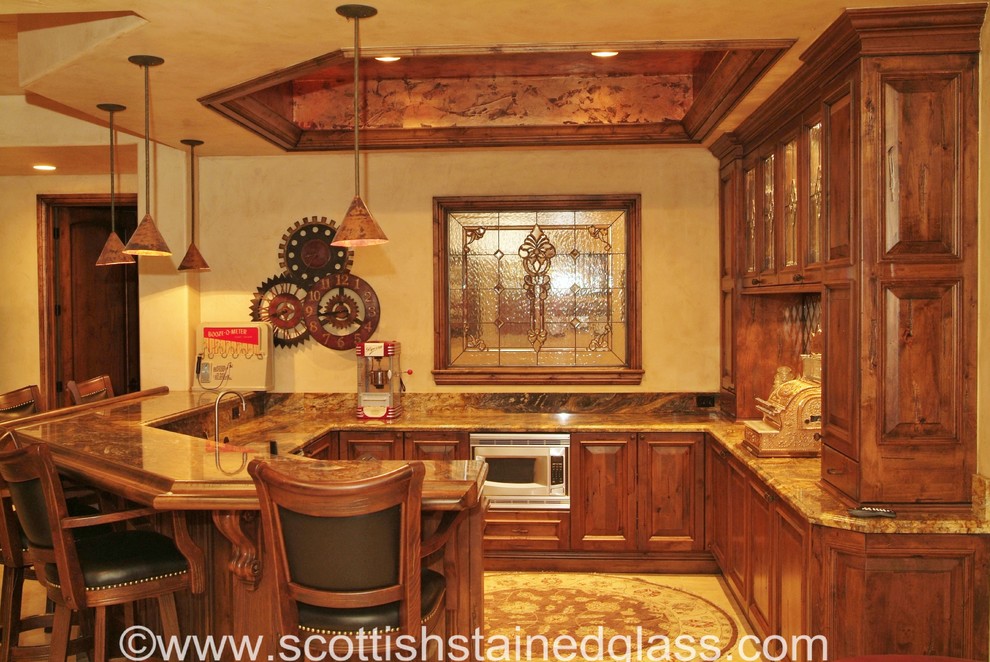 Stained Glass Basement - Traditional - Basement - Denver - by Scottish ...