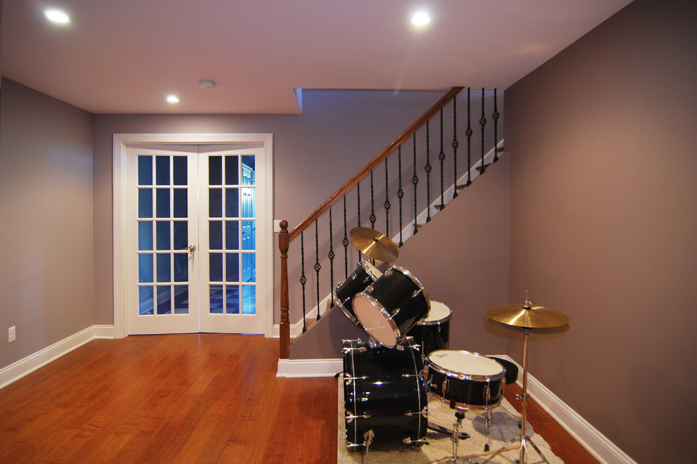 Staircase from first floor - Traditional - Basement - New York - by ...