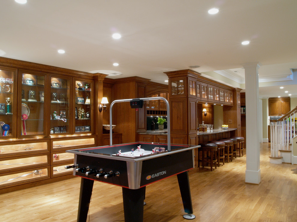 Steeplechase Lane Basement Renovation - Traditional - Basement ...