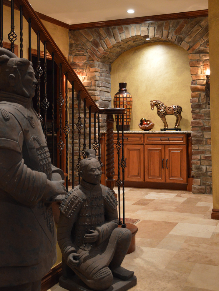 Stone Arched Basement - Traditional - Basement - Detroit - by Artichoke ...