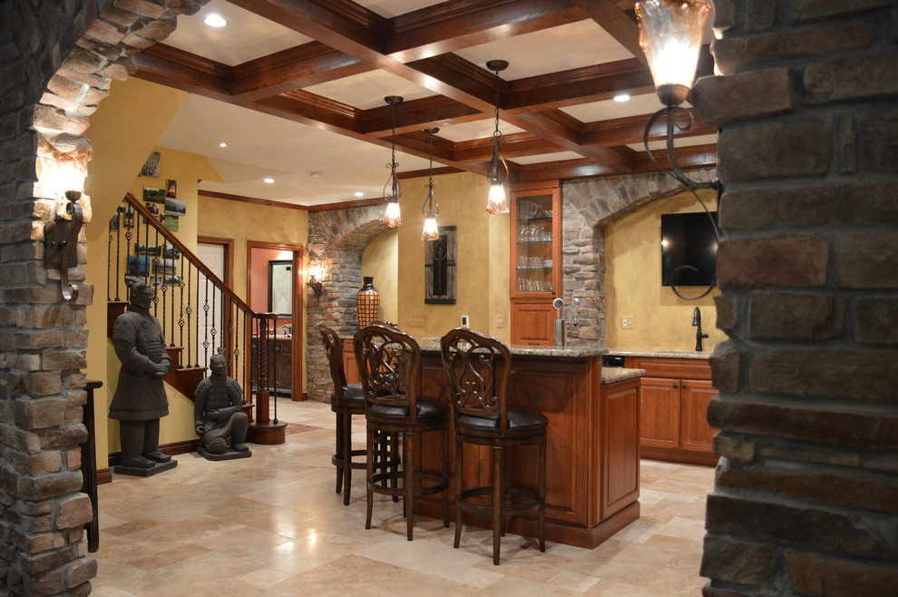 Stone Arched Basement - Traditional - Basement - Detroit - by Artichoke ...
