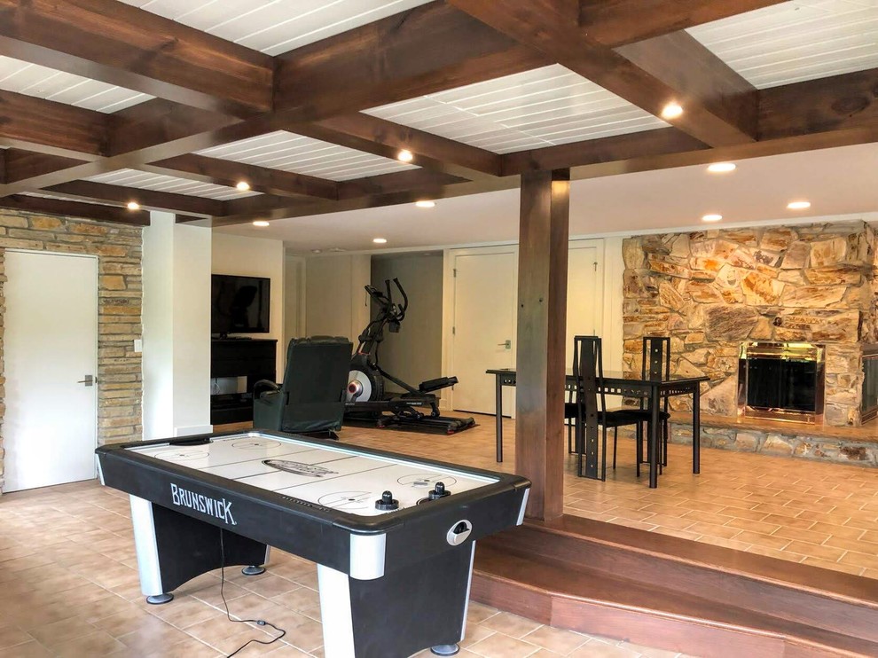 Stone basement - Contemporary - Basement - Chicago - by Meyer Design ...