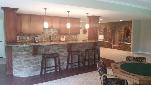 Stonecraft brand man made stone veneer stone - Traditional - Basement ...