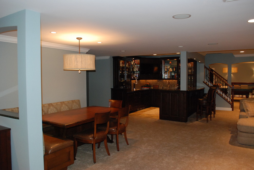 Suburban Chicago Basement - Traditional - Basement - Chicago - by Plzak ...