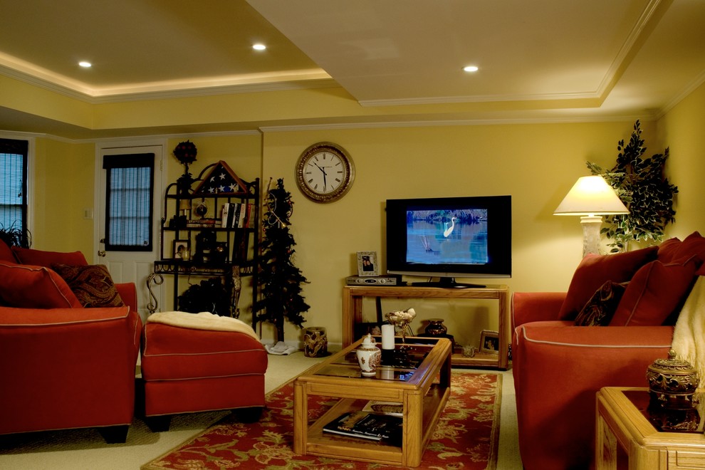 The Parent Cave - Basement Remodel - Traditional - Basement - Atlanta ...