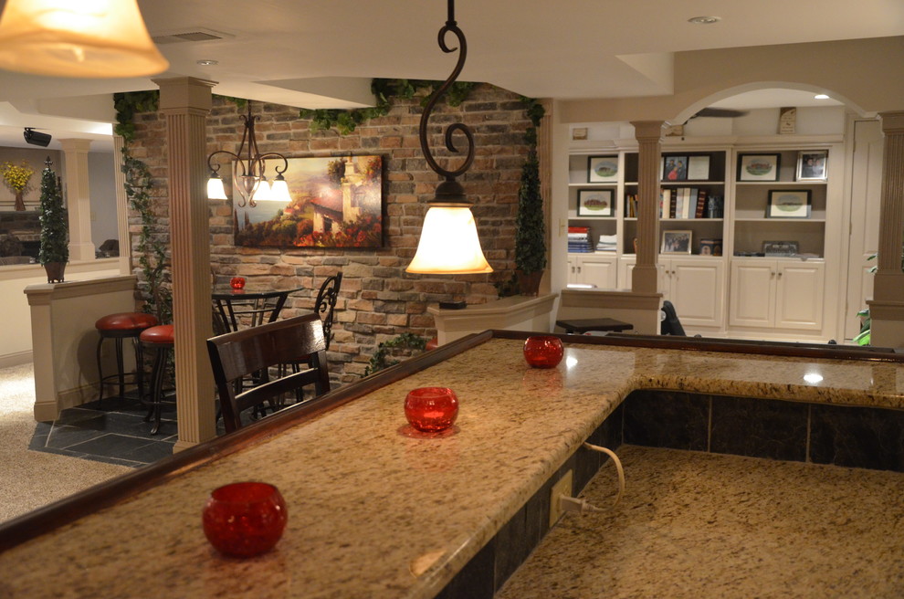 Thornbury Hunt Finished Basement - Traditional - Basement ...