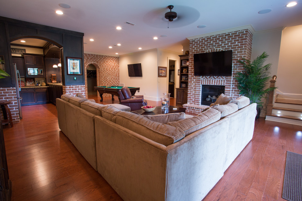 Traditiona Finished Basement - Traditional - Basement - by Alair Homes ...