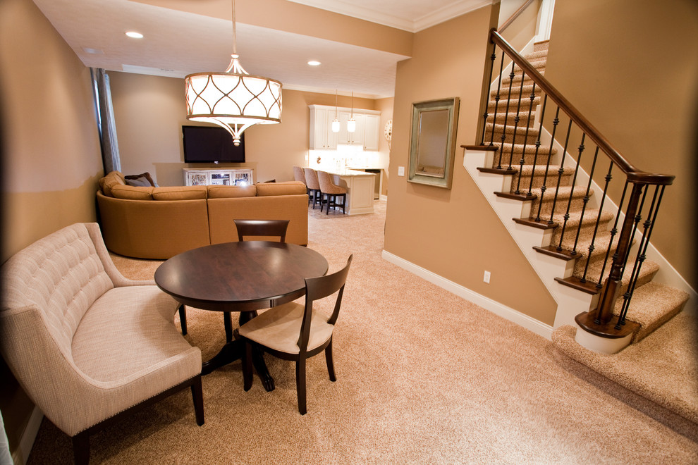 Traditional Basement Retreat - Traditional - Basement - Indianapolis ...