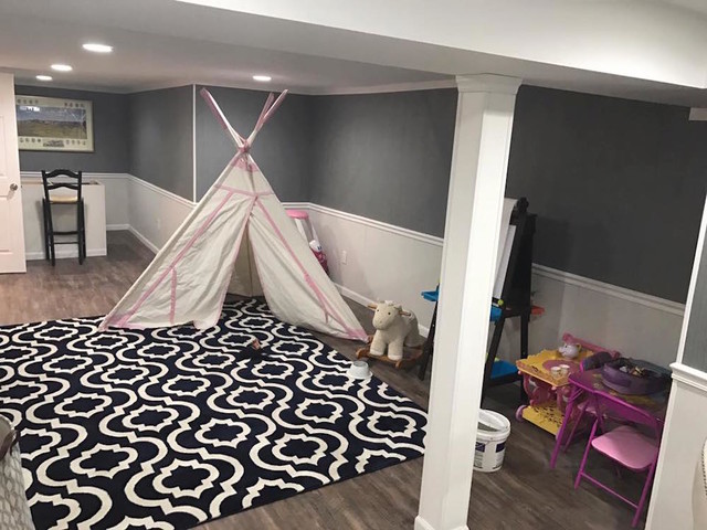 Transitional Basement Remodel - Transitional - Basement - New York - by ...