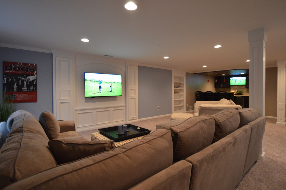 Troy Basement - Traditional - Basement - Detroit - by Finished ...