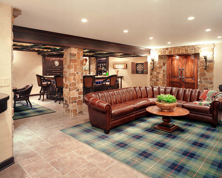 Tuscan Style Home Remodel - Craftsman - Basement - Kansas City - by ALH ...