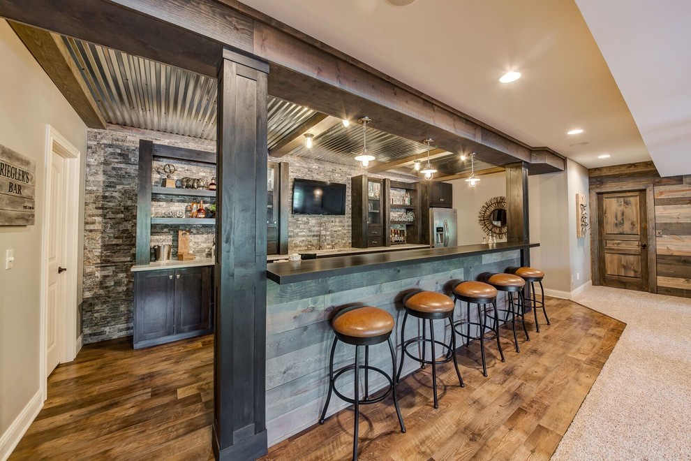 Union Basement - Rustic - Basement - Cincinnati - by Hammerhead ...