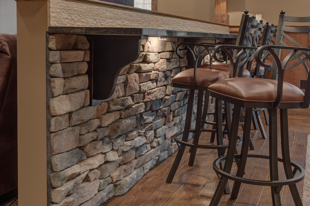 Upscale Basement Hangout - Traditional - Basement - Other - by Weaver ...
