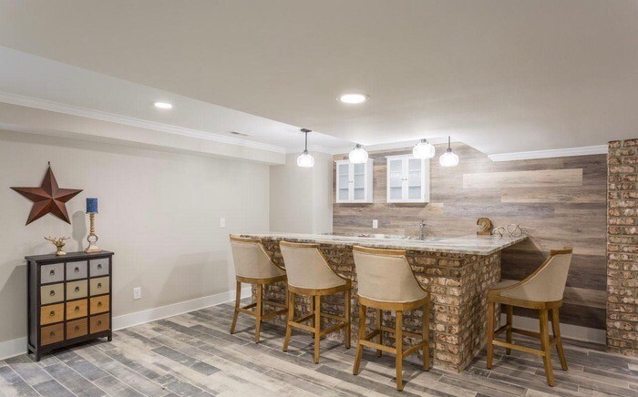 Vacant Staging New Construction Farmhouse Style - Farmhouse - Basement ...