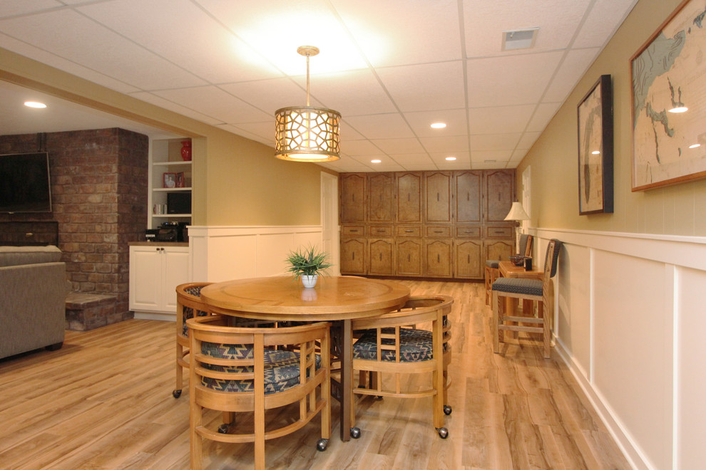 Warm & Welcoming Basement - Traditional - Basement - Grand Rapids - by ...
