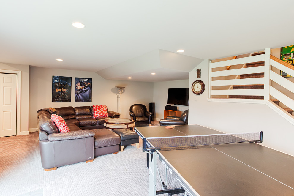 Wayne Home Basement Remodel - Traditional - Basement - Philadelphia ...