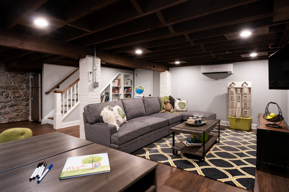 West Chester Borough repurpose and Remodel - Industrial - Basement ...