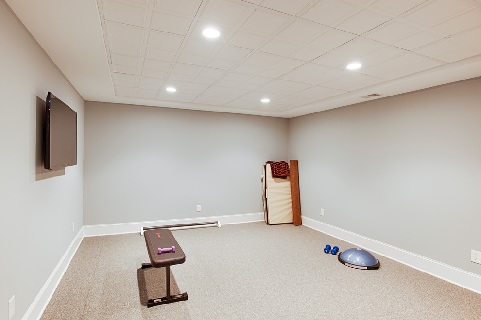 West Chester, PA Basement Remodel - Traditional - Basement ...