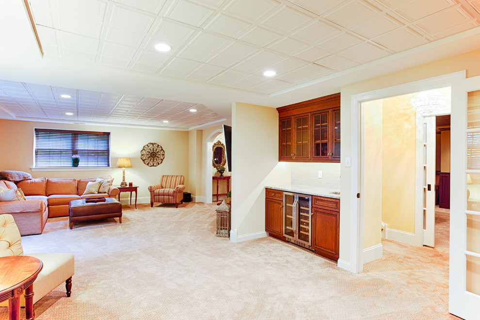 West Chester, PA Basement Remodel - Traditional - Basement ...