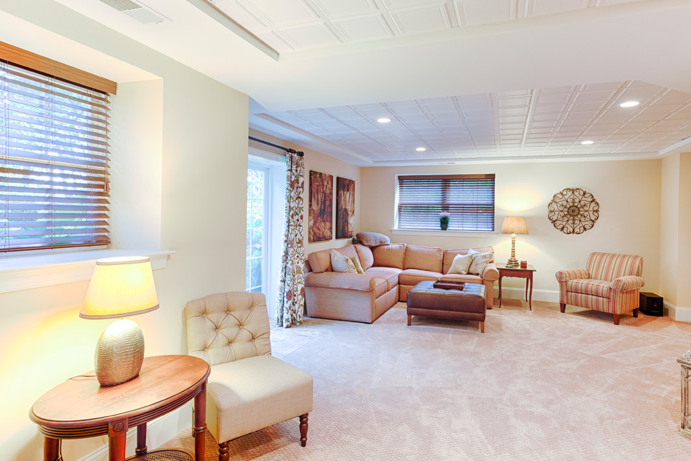 West Chester, PA Basement Remodel - Traditional - Basement ...