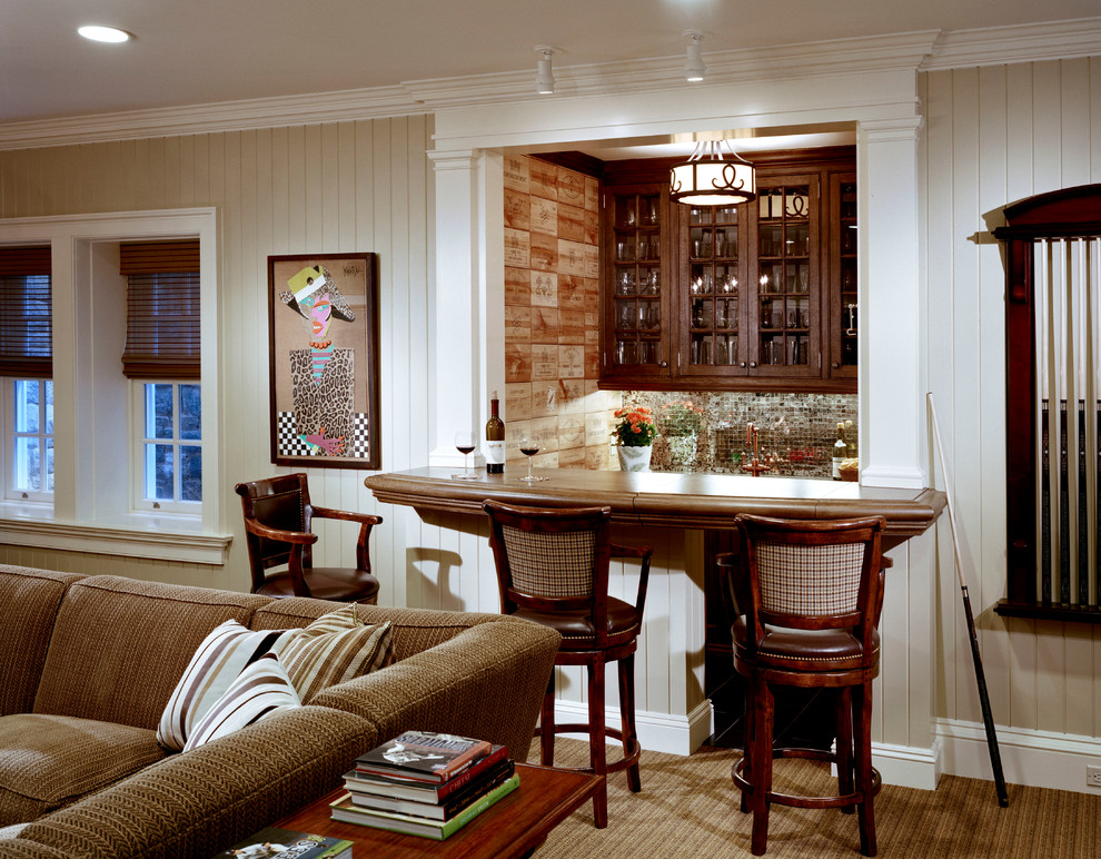 Westchester Colonial - Traditional - Home Bar - New York - by Charles ...