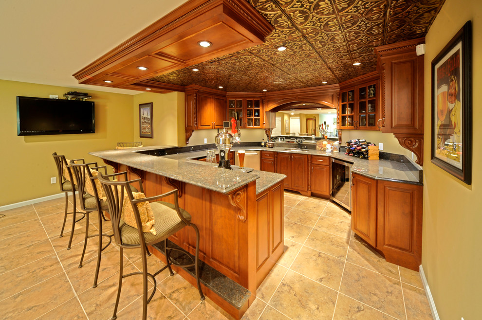 Wet Bar Complete with Beer Tap - Traditional - Basement - St Louis - by ...