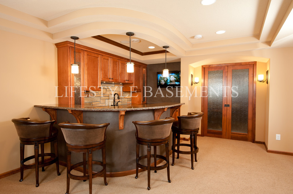 Wet Bar - Traditional - Basement - Minneapolis - by Lifestyle Basements ...
