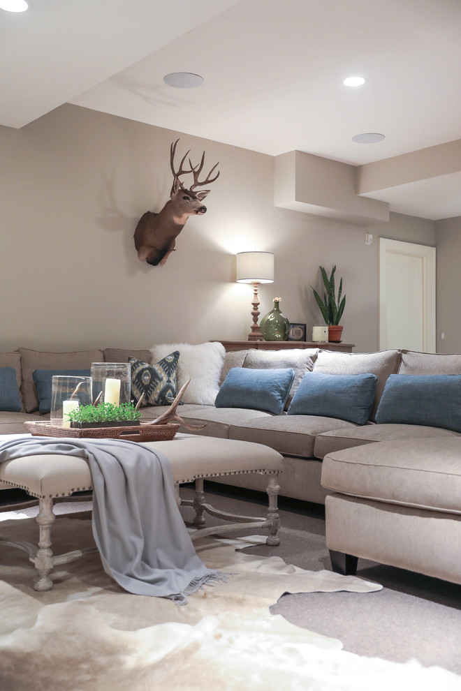 Wheaton Basement - Traditional - Basement - Chicago - by Storm Inspired ...