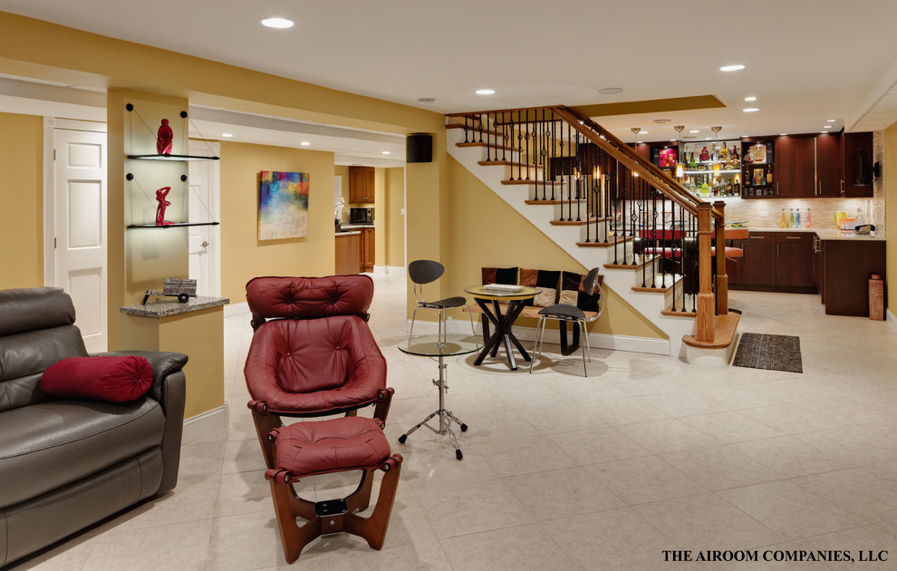 Wheaton lower level renovation - Contemporary - Basement - Chicago - by ...