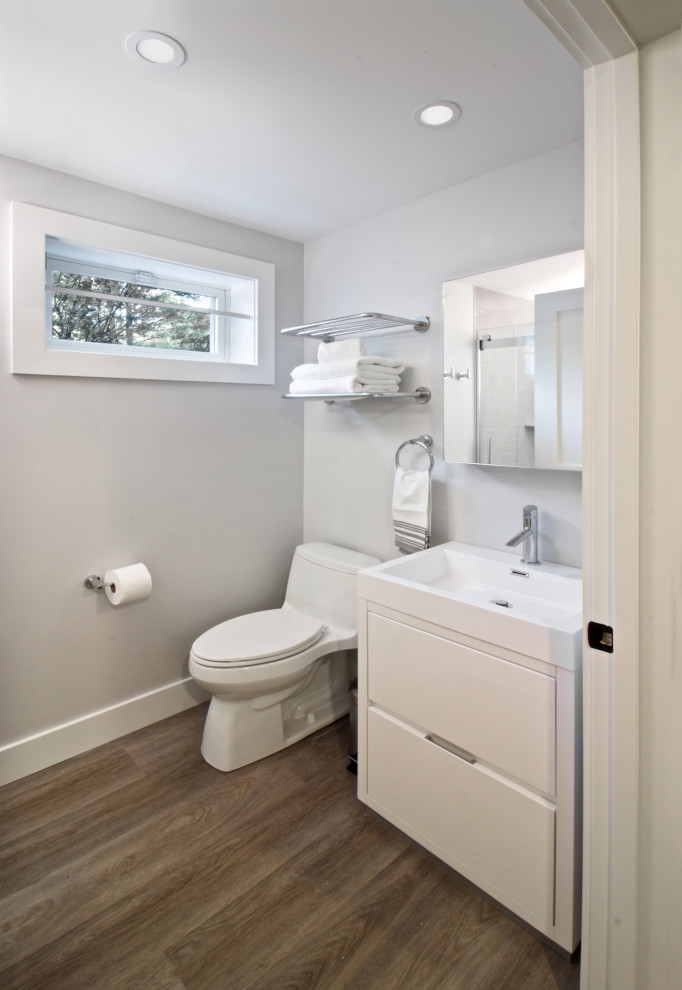 White Bath - Contemporary - Basement - Boston - by Dishington ...