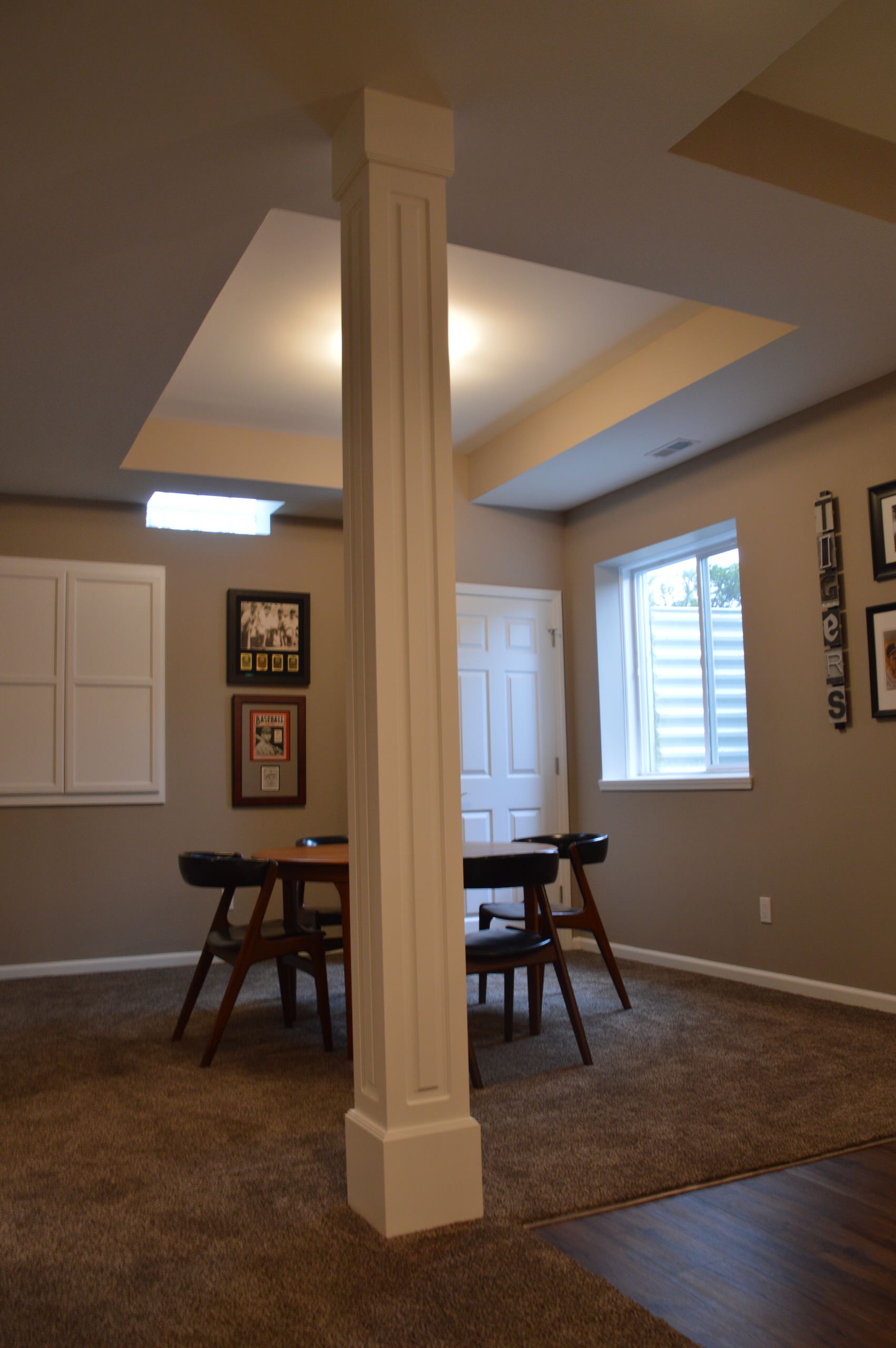 Basement Support Pole Cover Ideas Basement Support Pillar Wraps