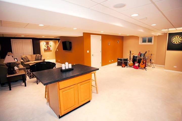 whole basement converted in gameroom - Modern - Basement - Chicago | Houzz