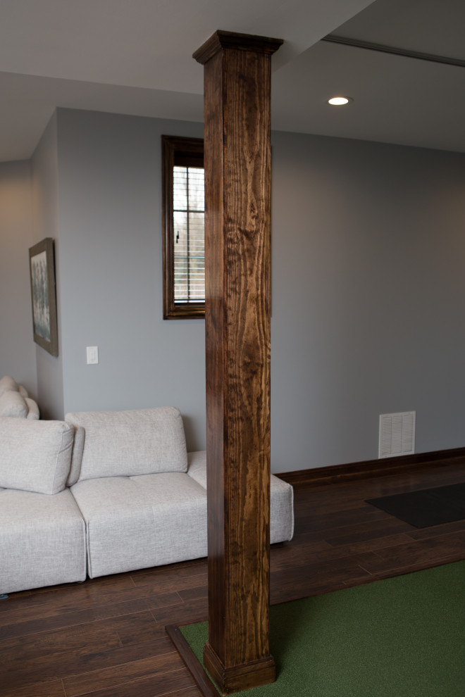 Wooden Support Column - Transitional - Basement - Chicago - by Advance ...