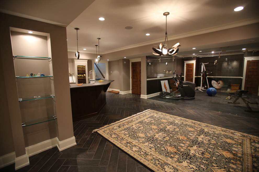 Wyckoff NJ-Basement living - Traditional - Basement - New York - by MFM ...