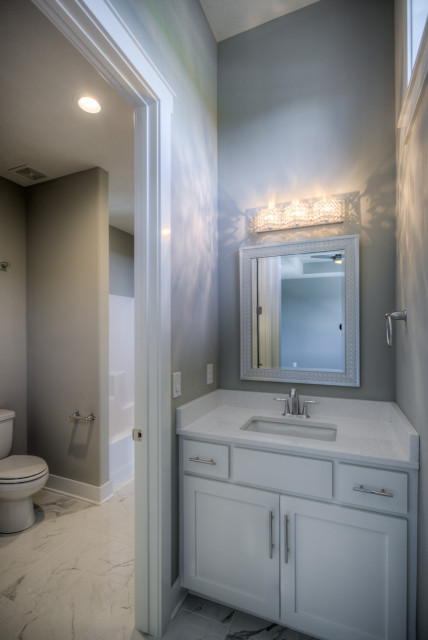 1.5-story custom Brandenburg - modern finishes - Modern - Bathroom ...