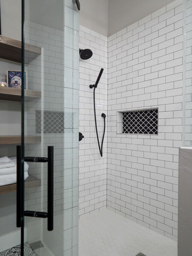 2019 Custom Home 4,000+ SF - Modern Tile Shower - Farmhouse - Bathroom ...