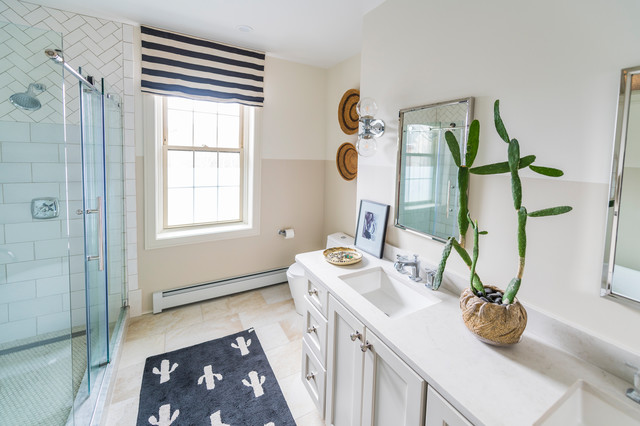 3 Modern Bedrooms & Master Bath Redesign - Classique Chic - Salle de ...