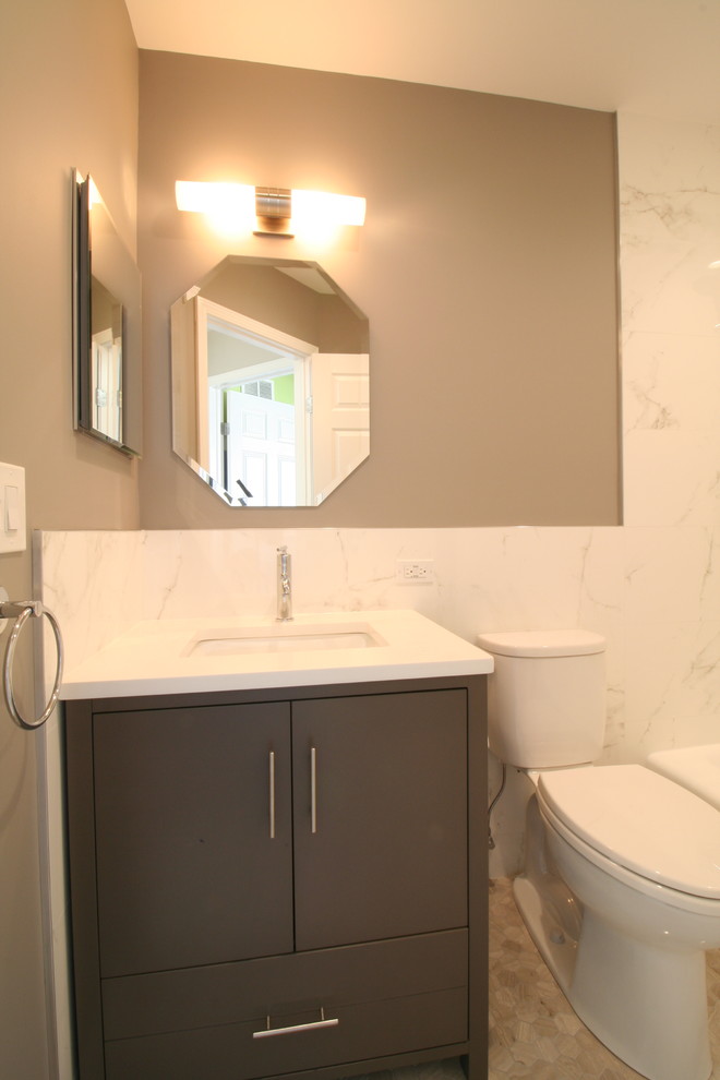 30 Day Makeover for Wrigleyville Townhouse - Contemporary - Bathroom ...