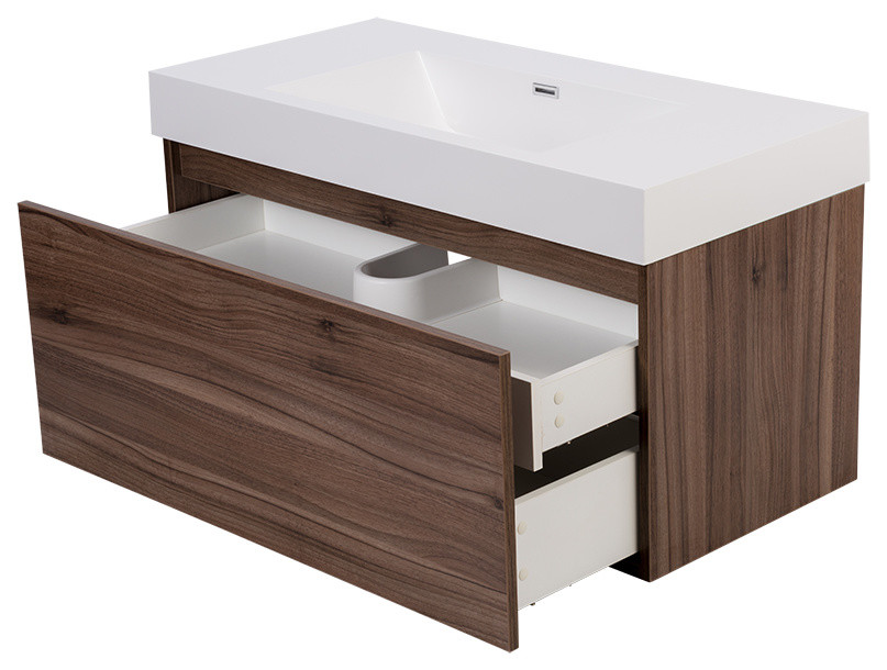39" Andesite Modern Bathroom Vanity www.modernbathware.com - Modern ...