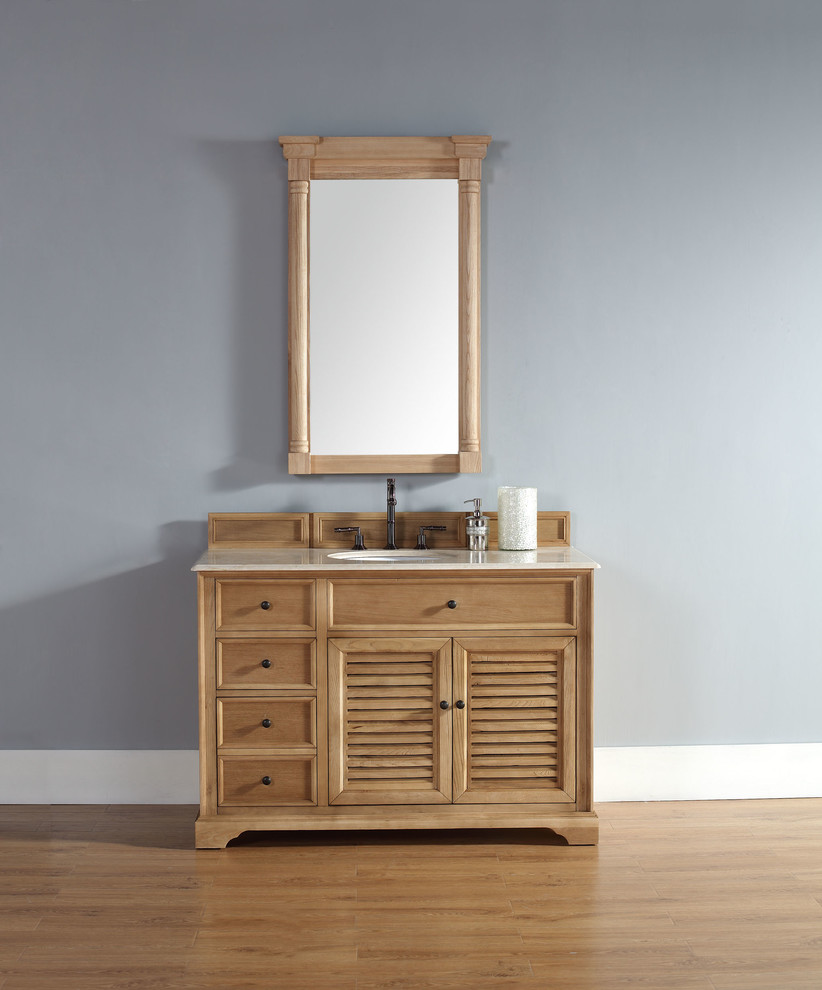 48 Inch Savannah Natural Oak Single Sink Vanity - Transitional ...