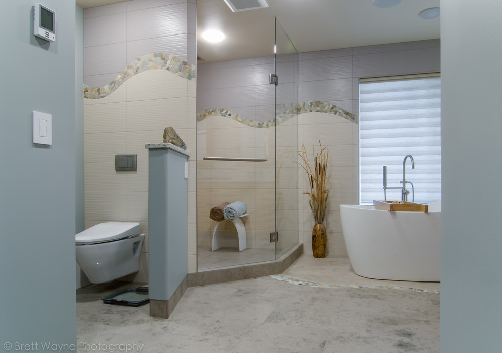 A warm inviting masterbath that is your own spa to relax in ...