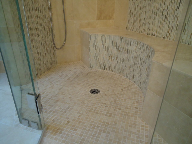A Waterfall of Glass Tile - Modern - Bathroom - DC Metro - by RemodeLdc ...