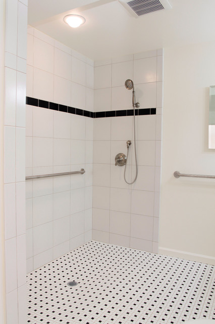 ADA Compliant Bathroom With Wheelchair Accessible Shower - Contemporary ...
