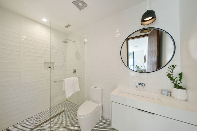 ADM Bathroom Rectangular Wall Mounted Sink, Glossy White, 39" - DW-110 (39 x 20) - Contemporary ...