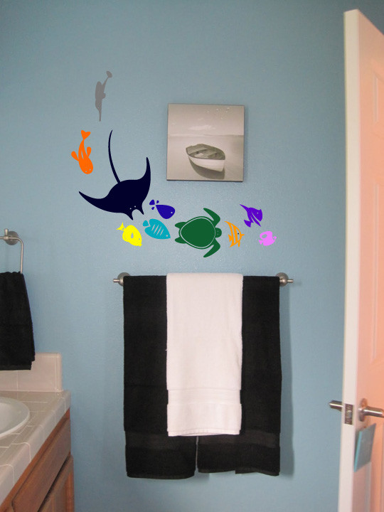 Animals of Sea Life - Bathroom - Orange County - by Dana Decals | Houzz
