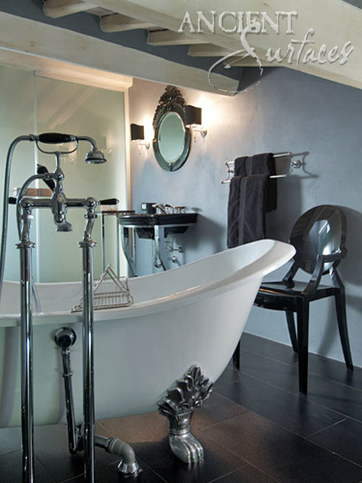 Antique Bathrooms Basalt Stone Floors - Traditional - Bathroom - Los ...